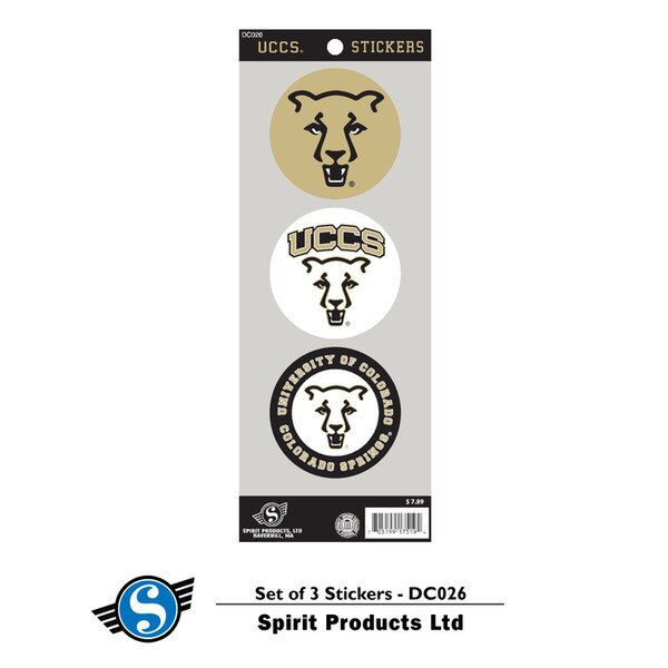 Set Of 3 UCCS Sticker | UCCS Bookstore