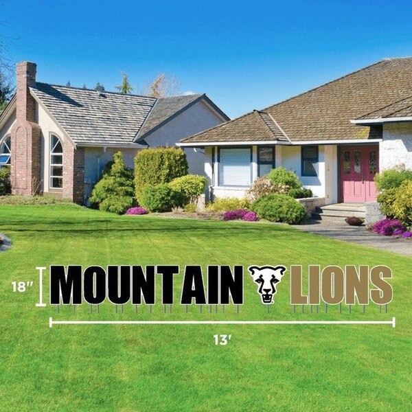 UCCS Lawn Sign Mountain Lions Mascot