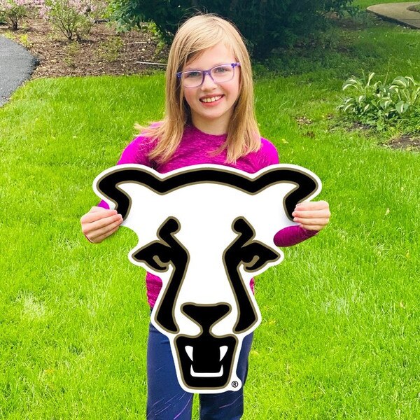 UCCS Lawn Sign Mountain Lions Mascot