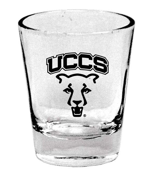 UCCS Mascot Shot Glass 1.5Oz Clear | UCCS Bookstore