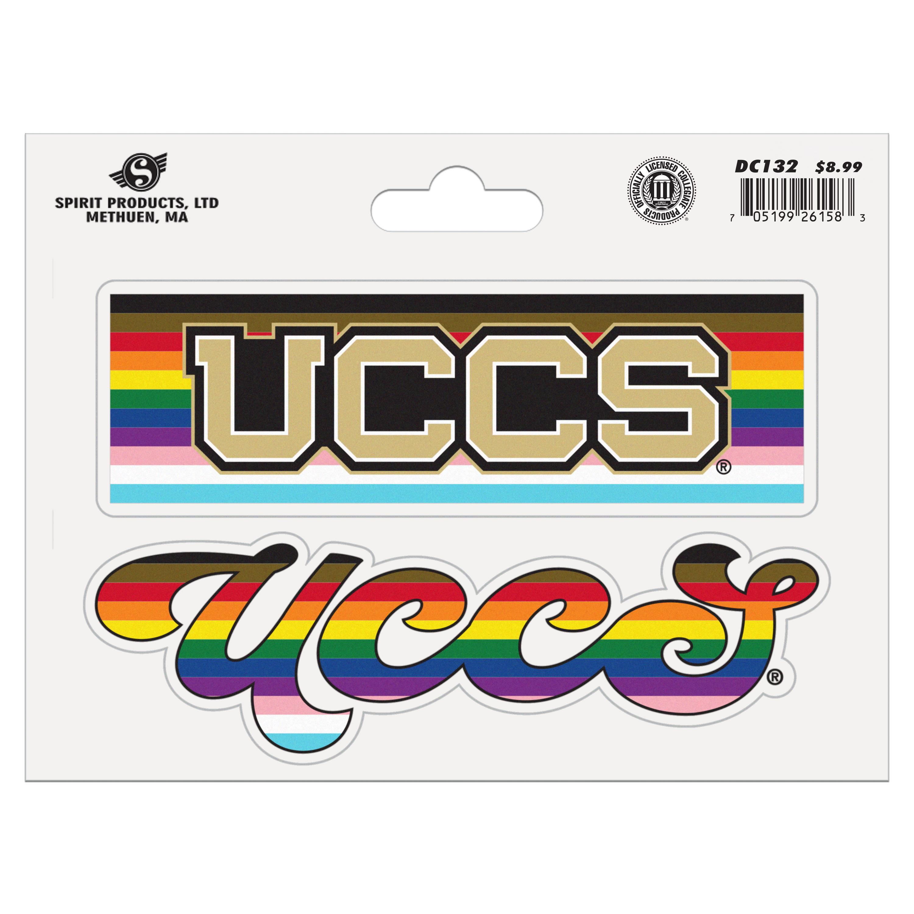 UCCS Pride Colors Stickers 2ct
